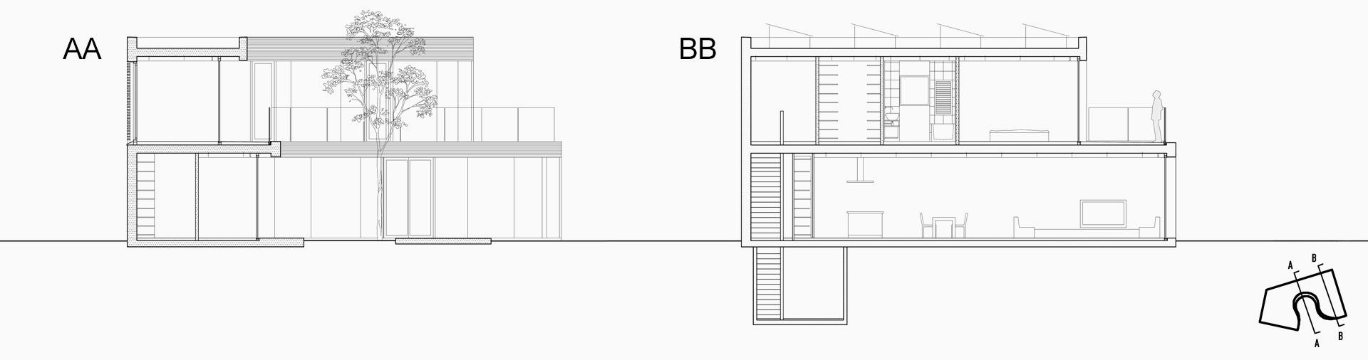 Frameweb | MVRDV sculpts a back-to-front villa around an olive tree