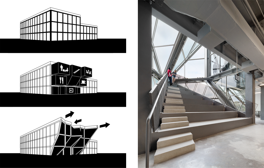 Frameweb | Hollwich Kushner’s angular elevation accommodates space for ...